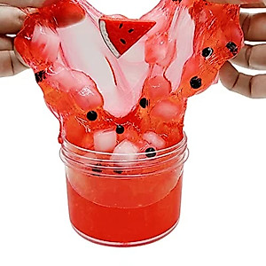 2 Pack Kit Jelly Cube Crunchy Slime Ocean Blue and Red Jelly Cube Slime.Snowflake Polar Bear, Watermelon for Gift Bags.Stress Relief Toys,Christmas Stocking fillers for Girls and Boys