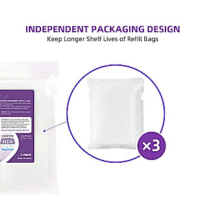 CANAGER Large Capacity Moisture Absorber Refill Bag - 16 oz 3 Packs, Lavender Vanilla, Individual Packaging, Easy to Replace, Absorb Excess Moisture and Create Fresh Air.