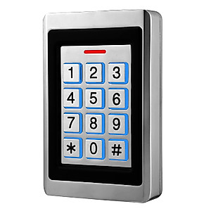 Toncont Door Access Control System, Stand Alone Password Door Keypad + 5PCS ID Keyfobs, Support 2000 Users, Wiegand 26, Garage Door/Gate Opener, Weatherproof, Backlight, Zinc Alloy Metal Case