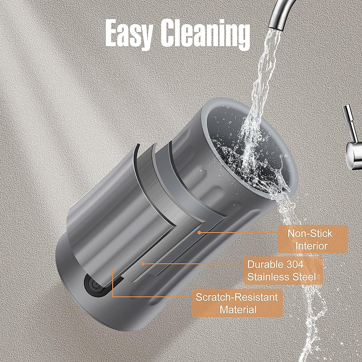 Ovetedot Milk Frother, 4-in-1 Milk Frother and Steamer, 240ml/8.1oz Automatic Hot and Cold Foam Maker, Electric Milk Frother for Coffee, Latte, Cappuccino, Matcha, Hot Chocolate(Gray)