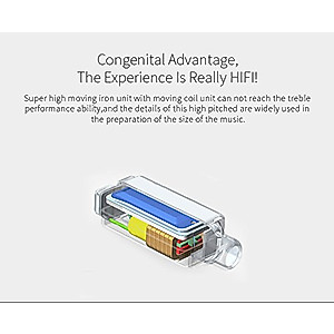 keephifi KZ ZST in Ear Monitor 1BA+1DD HiFi IEM Earphones,Noise Cancelling Earbuds Wired Rich Bass Stereo Headphones, Comfortable in Ear Earbuds,Detachable Cable for Audiophiles (Colorful,No Mic)