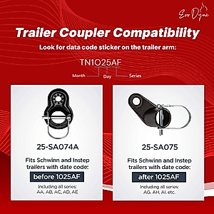 Angled Bike Trailer Hitch Attachment | Compatible with Instep and Schwinn Bike Trailers, Bike Coupler for a Wide Range of Bicycle Carriers, Trailer Sizes, Models, and Styles