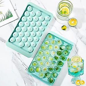 Small Circle Ice Cube Trays, Mini Ice Cube Trays for Freezer With Lid, 0.67in X 99PCS Easy Release Sphere Ice Molds, Making Mini Circle Ice Chilling Whiskey Cocktail Juice Coffee Pudding