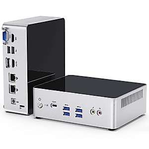 i7 Mini PC Intel 12Gen Core i7-1260P Mini Desktop Computer Max 4.70GHz Dual Channel DDR4/SSD 16GB RAM 512GB NVME SSD, Dual Ethernet 2.5Gbe LAN Mini PC, 4K Dual HD + DP + Type C Display/BT5.2/WiFi ax