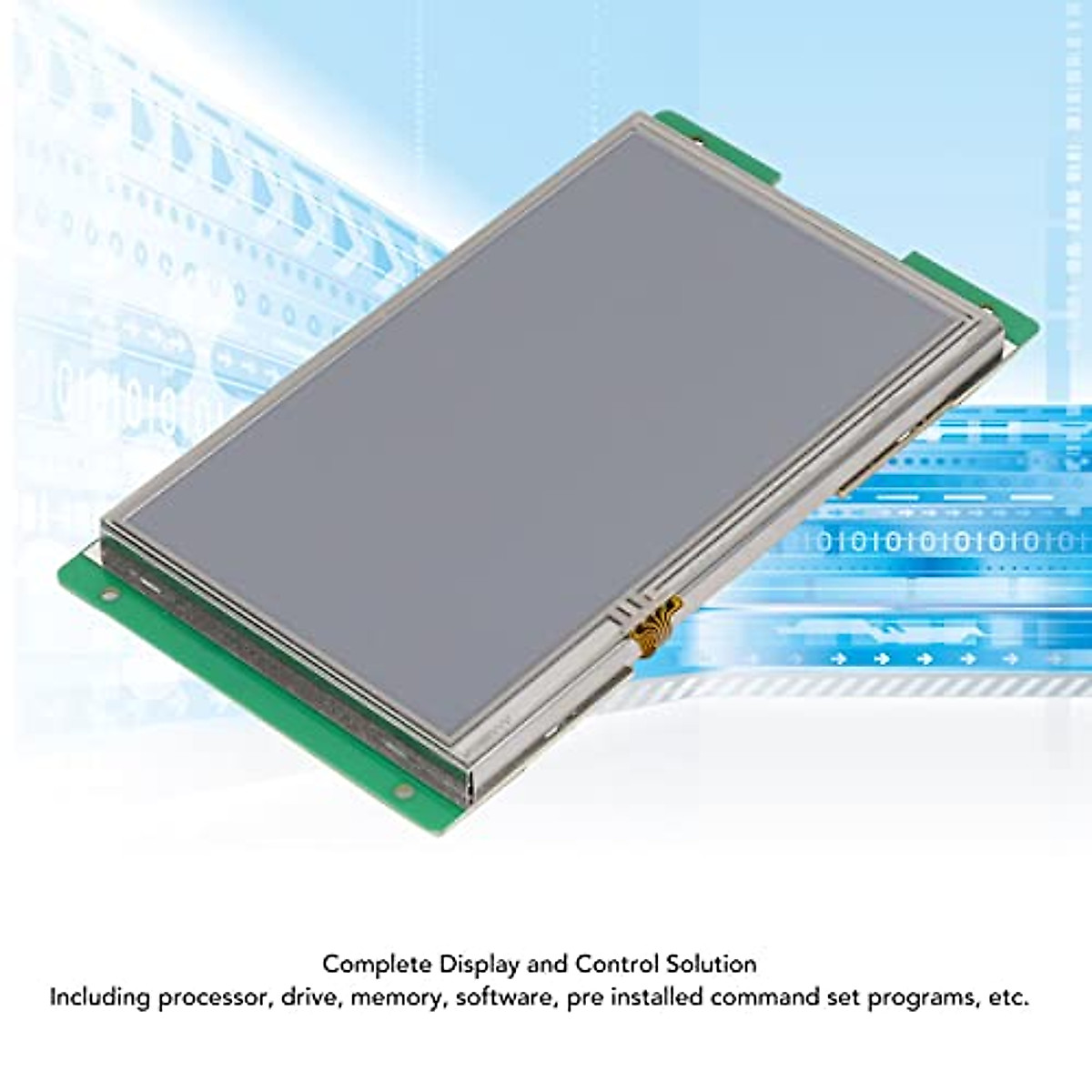 7in Serial Touch Screen, 800x480 Resolution 4 Wire Industrial LCD Screen MCU Control Multifunctional with 2 USB2.0 Ports for DIY Electronic Equipment