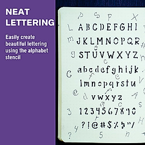 Health and Fitness Journal Stencil Set - Custom-Designed Supplies for Bullet Dot Journal Workout Planners with DIY Templates to Track Habits, Exercise, Weight and Meal Planning by Sunny Streak