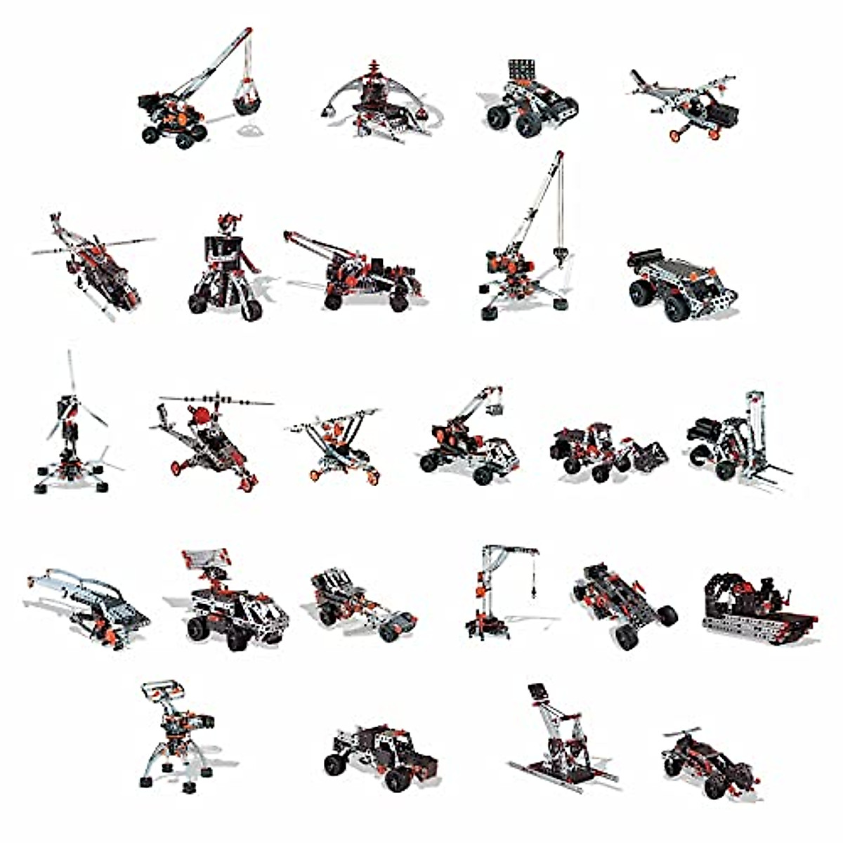 Meccano Erector Super Construction 25-in-1 Motorized Building Set, Steam Education Toy, 638 Parts, for Ages 10+