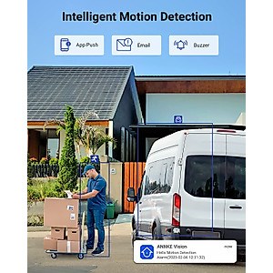 ANNKE 8CH 3K Lite AI DVR with Human/Vehicle Detection, H.265+ Surveillance Security Camera System with Audio and 4pcs 1080P Security Cameras with Dual Light, IP67, Color Night Vision, 1TB Hard Drive