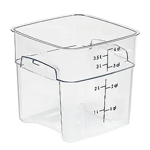 Cambro FreshPro 4Qt Food Storage Container in Clear for Industrial and Kitchen Use, Pantry Organization and Food Freshness