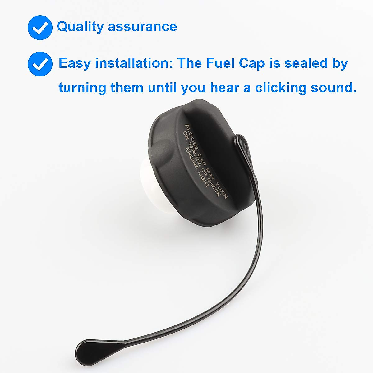 Gas Cap, Fuel Cap Replace 52100552AG, 52030387AB, 52030387AA Compatible with Jeep - 2003-2018 Jeep Wrangler JK, 2003-2006 Jeep Wrangler TJ - Unlimited Rubicon Sahara Sport