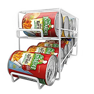 Sorbus Soda Can Rack Beverage Dispenser – Dispenses 12 Standard Size 12oz Soda Cans (White)