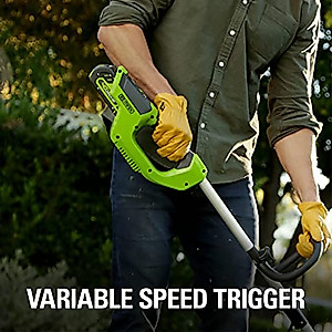 Greenworks 40V 12" Cordless String Trimmer, 2.0Ah Battery and Charger Included