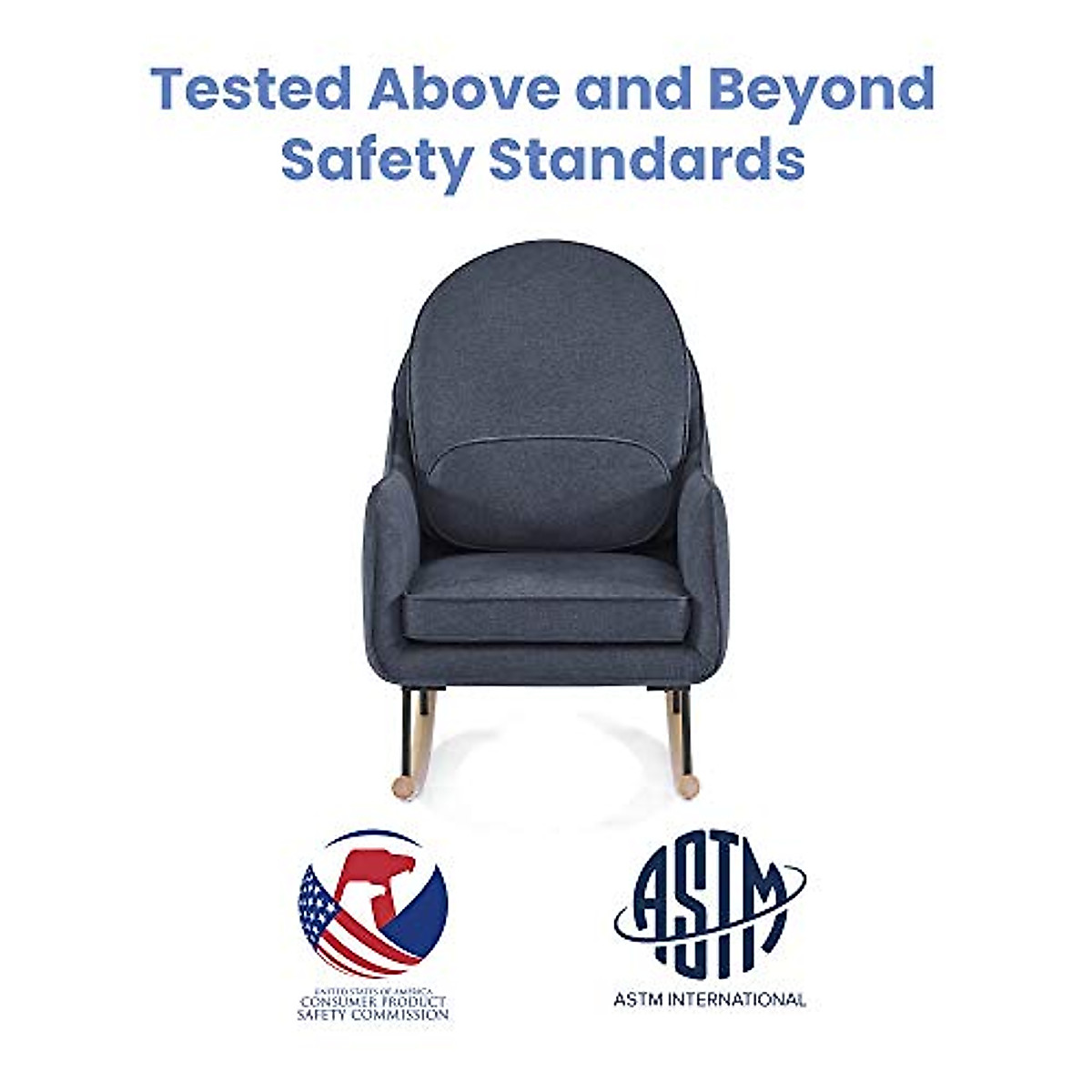 Delta Children Rocker Ella, Slate Blue