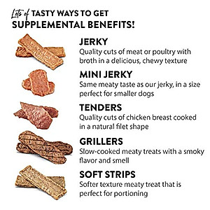 Dogswell Jerky Skin and Coat – Mini Salmon Jerky Dog Treats with Dog Skin & Coat Support (4 oz. Salmon)