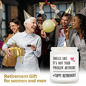 Retirement Gift for Woman - Funny Retirement Candle, Retirement Gifts for Women Men 2024, Happy Retirement Gifts for Coworker, Friends, Teacher, Boss, Nurse, Handmade, 7oz