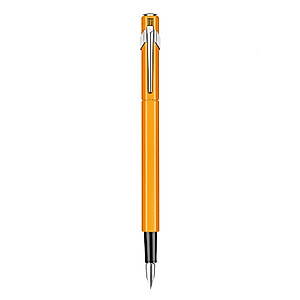 Caran d'Ache EF Fountain Pen, Extra Fine Point, 849 0842-030, Fluorescent Orange, Dual Use, Genuine Imported