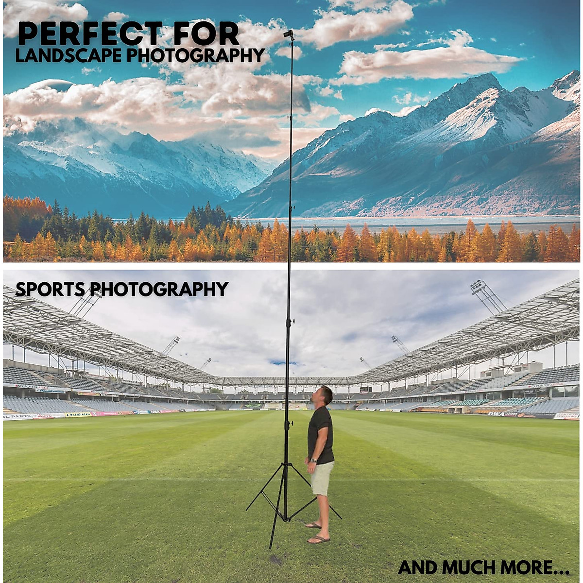 Glide Gear Sky High 20' Heavy Duty Professional Video Camera Sports Tall Tripod Stand