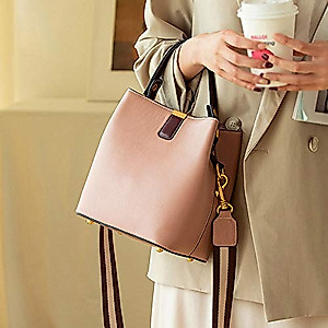 Cowhide Handbags for Women Small Leather Hobo Bucket Tote Purse Shoulder Cross body Bag