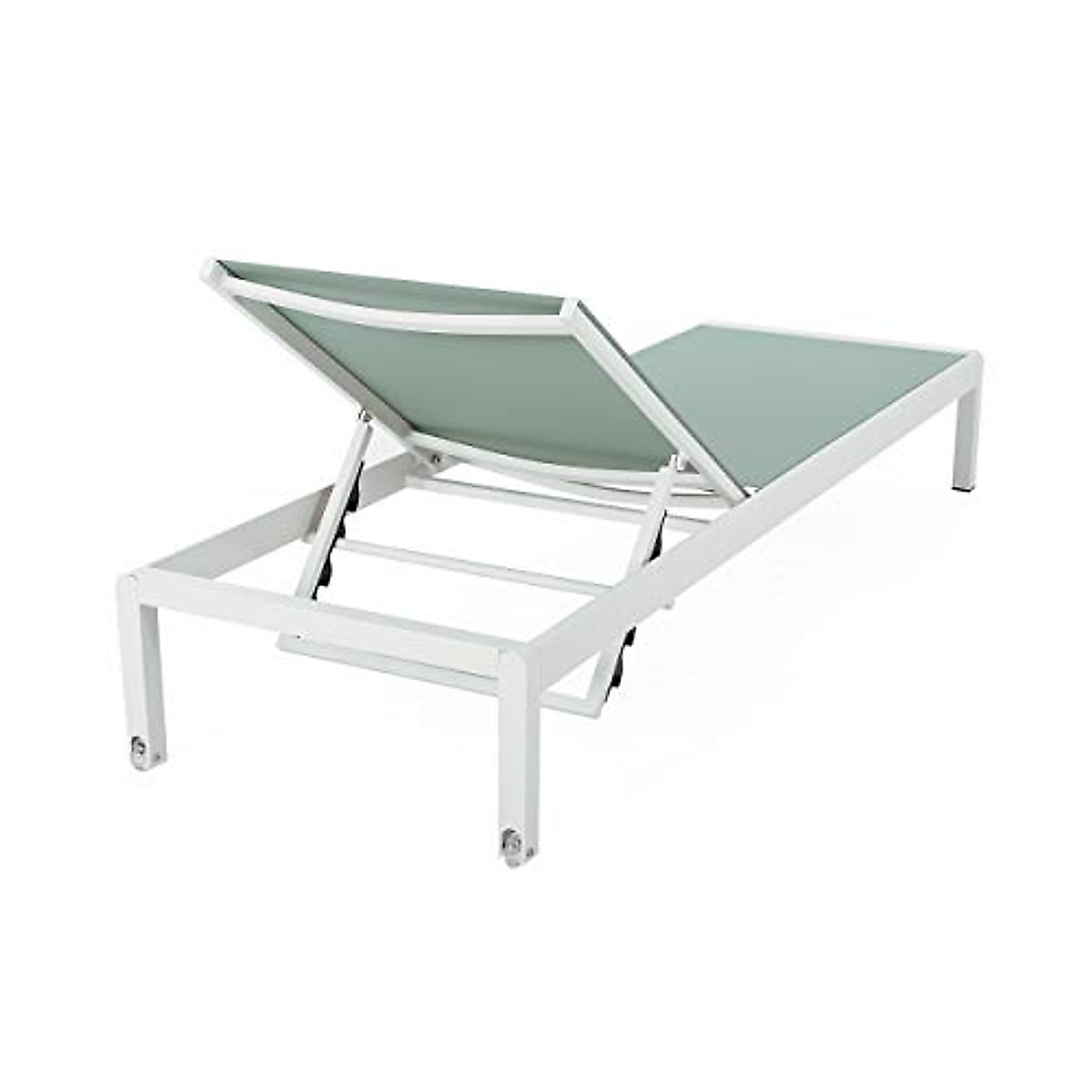 Christopher Knight Home Vanessa Coral Outdoor Chaise Lounges (Set of 2), Green and White