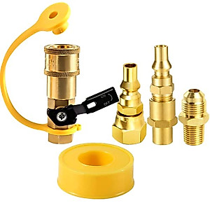 MOFLAME 1/4 Rv Propane Quick Connect Adapter Conversion Kit for Weber Q 100, 1000, 200, 2000, 1200, 2200, Weber Traveler Portable Gas Grill,Weber Q300 Series Gas Grills