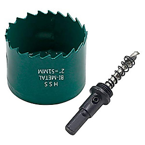 Qjaiune 51mm/2" Hole Saw BI-Metal Heavy Duty Hole Cutter for Wood Cornhole Boards Plastic Drywall Fiberboard