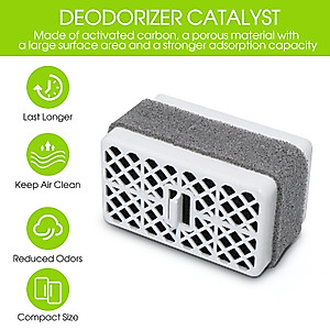 Deodorizer Filter for Toto Washlet THU9476 Deodorizer Catalyst Cartridge Replacement for S300 S350E S500E SW2044 C100 C200 K300 SW573 SW2034 SW3056,Bathroom Toilet Deodorizer Filter Deodorizing