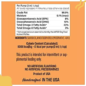 Natural Dog Company Wild Alaskan Salmon Oil for Dogs (16oz) Skin & Coat Supplement for Dogs, Dog Oil for food with Essential Fatty Acids, Fish Oil Pump for Dogs, Salmon Oil for Puppies, Omega 3 Fish Oil for Dogs, Wild Fish Oil