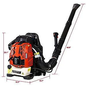 Voohek Backpack Leaf Blower, Gas-Powered, 76cc 4-Cycle Engine, Gasoline Blower, 750CFM, Red (YC109)