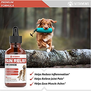 Natural Pain Relief for Dogs | Dog Pain Relief | May Help with Joint, Hip, Heart Health & Much More | Pain Relief for Dogs for Older Dogs | Dog Supplements & Vitamins | Dog Joint Pain Relief | 1 fl oz