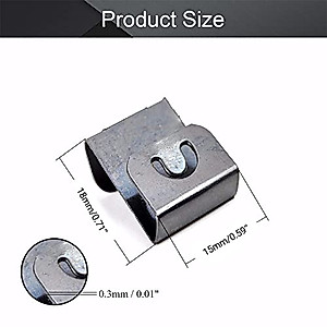 MroMax Photo Frames Hanger Hooks, 0.3mm Thick S-Shaped Metal Wall Mount Album Picture Hanging Clips, 200 Pcs