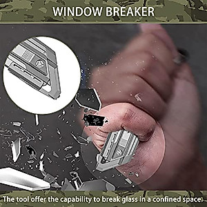 QHYITONTI EDC Box Cutter Knife Alien MT8 Folding Knife Outdoor EDC Mulititool Gear (Polishing)