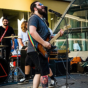 Mic Stand Boom Microphone Stands Tripod Gooseneck mic arm stand Height Adjustable 3'- 6' with Mic Clips and 3/8" - 5/8" Adapter Microphone stand for Singing