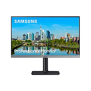 SAMSUNG FT650 Series 24-Inch FHD 1080p Computer Monitor, 75Hz, IPS Panel, HDMI, USB Hub, Height Adjustable Stand, 3 Yr WRNTY (LF24T650FYNXGO)