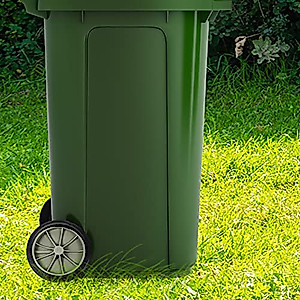 Happyyami Garbage Container Wheels 2Pcs Trash Can Garbage Can Rubber Replacement Wheel Can Pulley Outdoor Trash Can Wheels Tools Accessories Waste Container Wheels