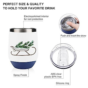 OPTKSNCU 304 Stainless Steel Insulated Cup with Lid, Christmas Art Poster Print Durable, And Easy to Clean – Ideal for Home, Office, And Gift Giving