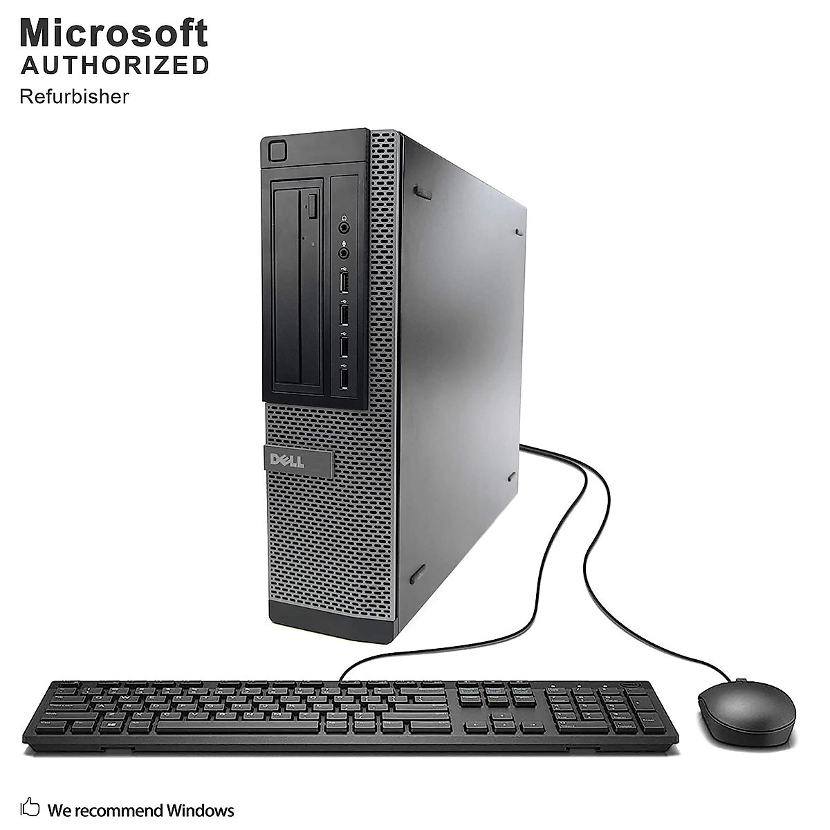 DELL OptiPlex 790 Desktop Computer Package - Quad Core i5 3.1-GHz, 4GB RAM, 250GB HDD, DVD, 22 Inch LCD, Keyboard, Mouse, WiFi, Bluetooth, Windows 10 (Renewed)