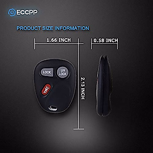 ECCPP Replacement Keyless Entry Remote Key Fob fit for Chevy S10 Chevy Silverado 1500 2500 Chevy Tahoe GMC Sierra 1500 KOBLEAR1XT (2x KOBLEAR1XT 15042968 K0BLEAR1XT)