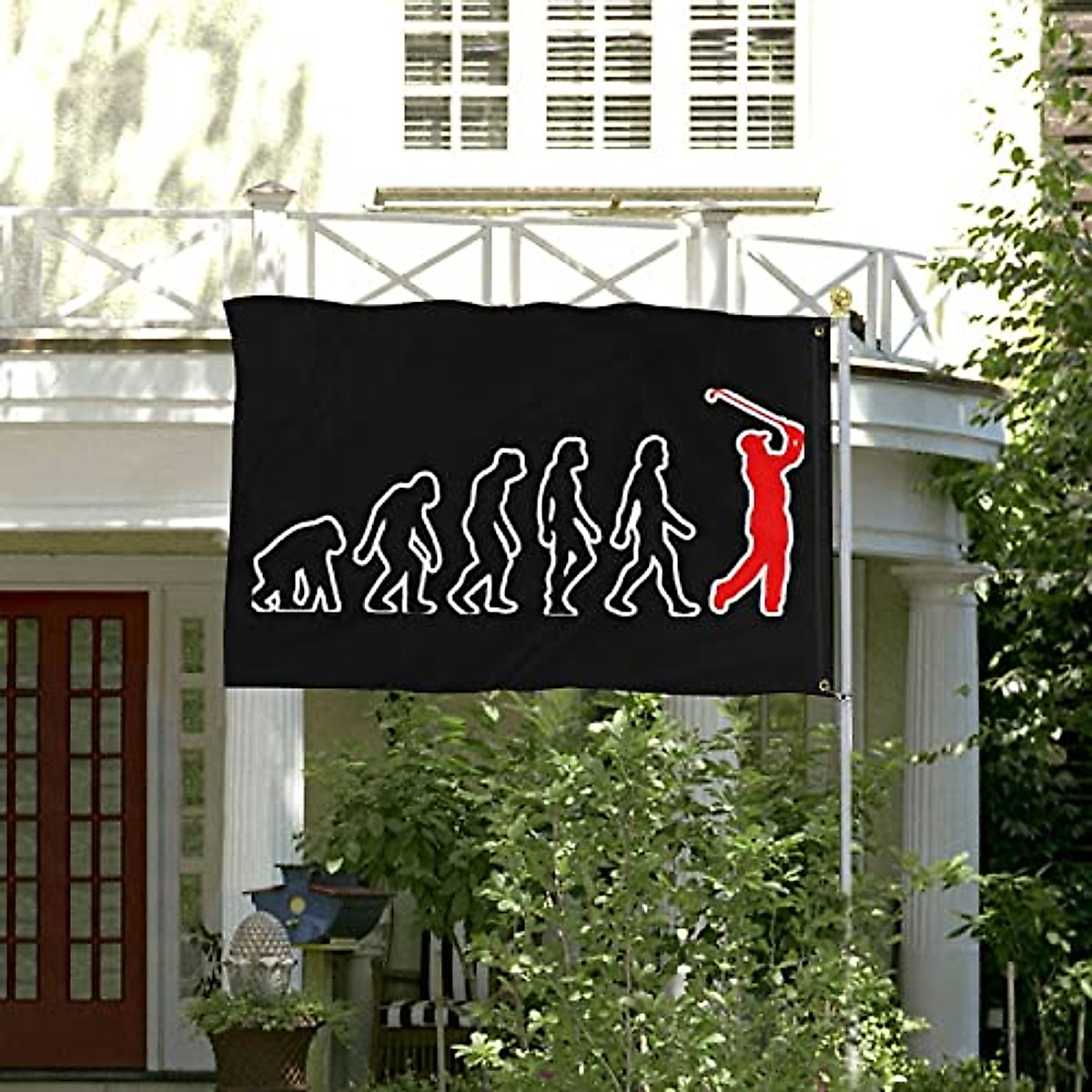 Golf Evolution Flags Decorative Funny Banners for Outside House Dorm Room Parties
