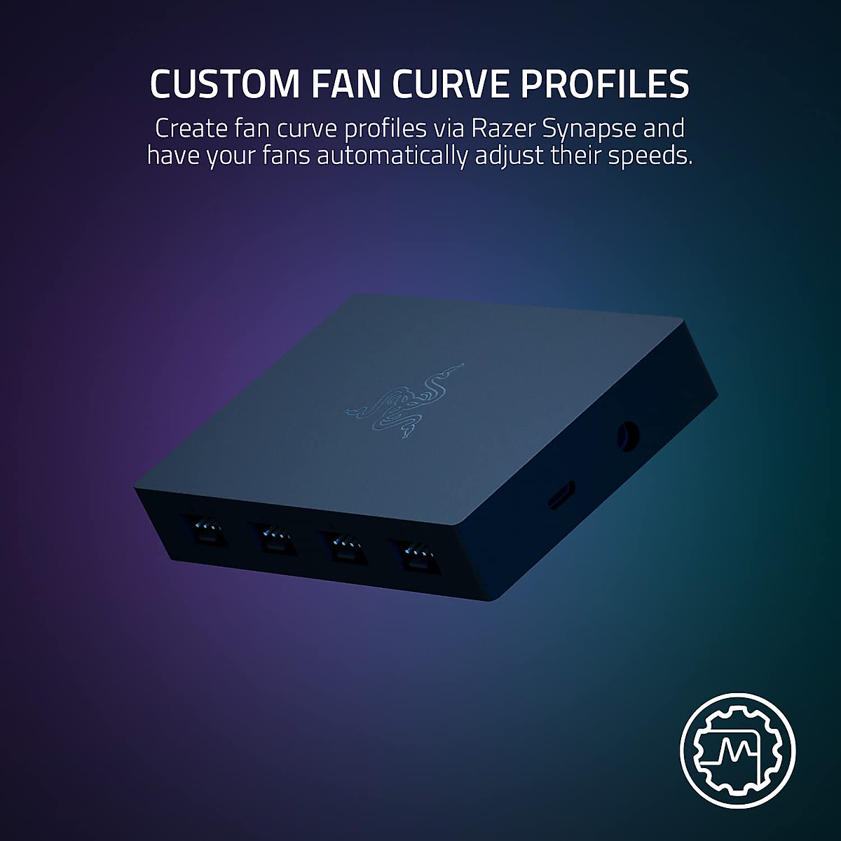 Razer PWM PC Fan Controller: Connects Up to 8 Fans - Custom Fan Curve Profiles - Convenient Fan Monitoring - Thin Profile