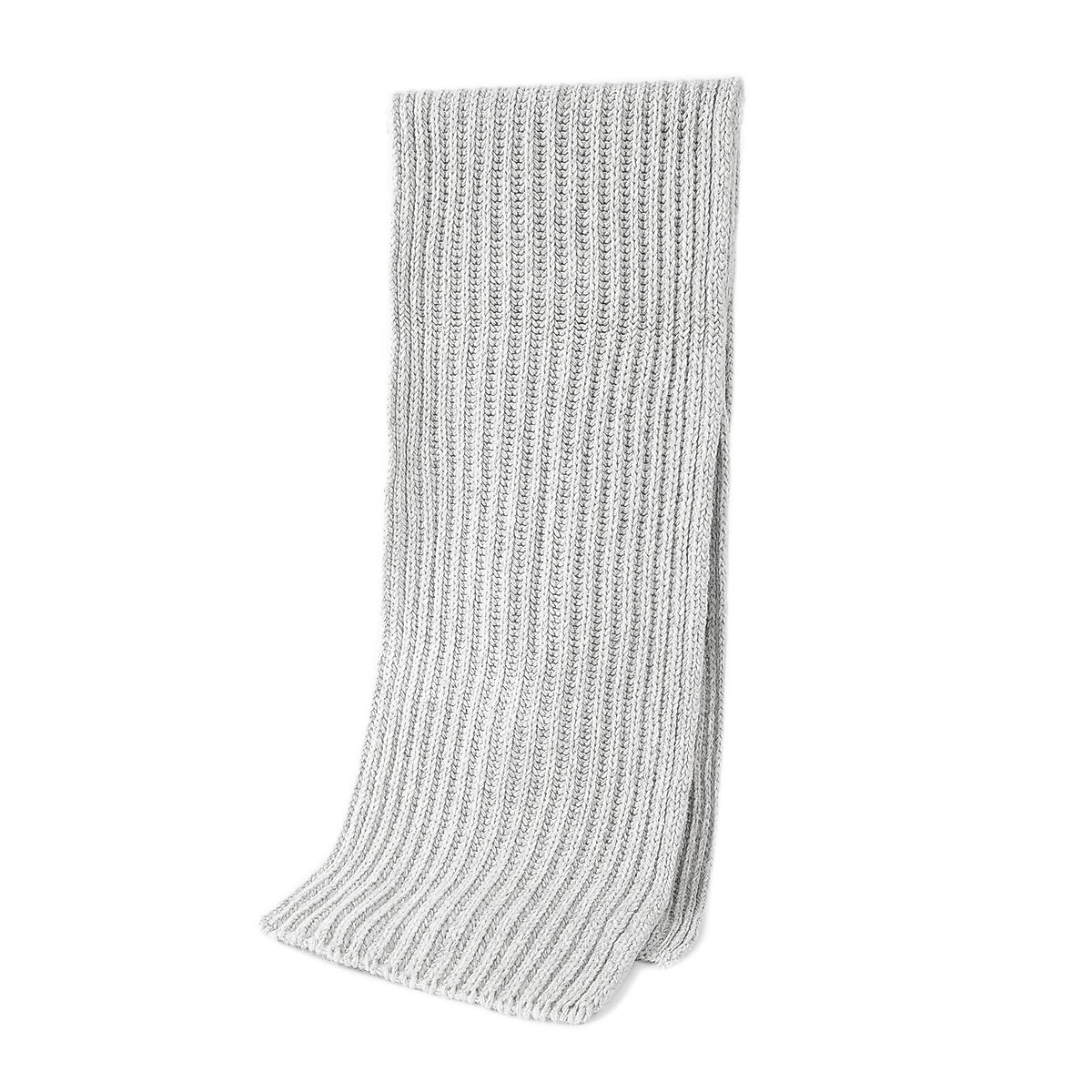 Winter Merino Wool Hat and Scarf Set for Men, Warm Knit Beanie Hats Long Scarves Set for Women Men (Gray)