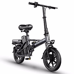 EUYBIKE Ebikes for Adults, 500W Motor 48V 18AH Removable Battery Mini Electric Bike for Adults,21MPH Folding Electric Bike, Urban City Commuter,14” Foldable Adult Electric Bicycles for Women, Men