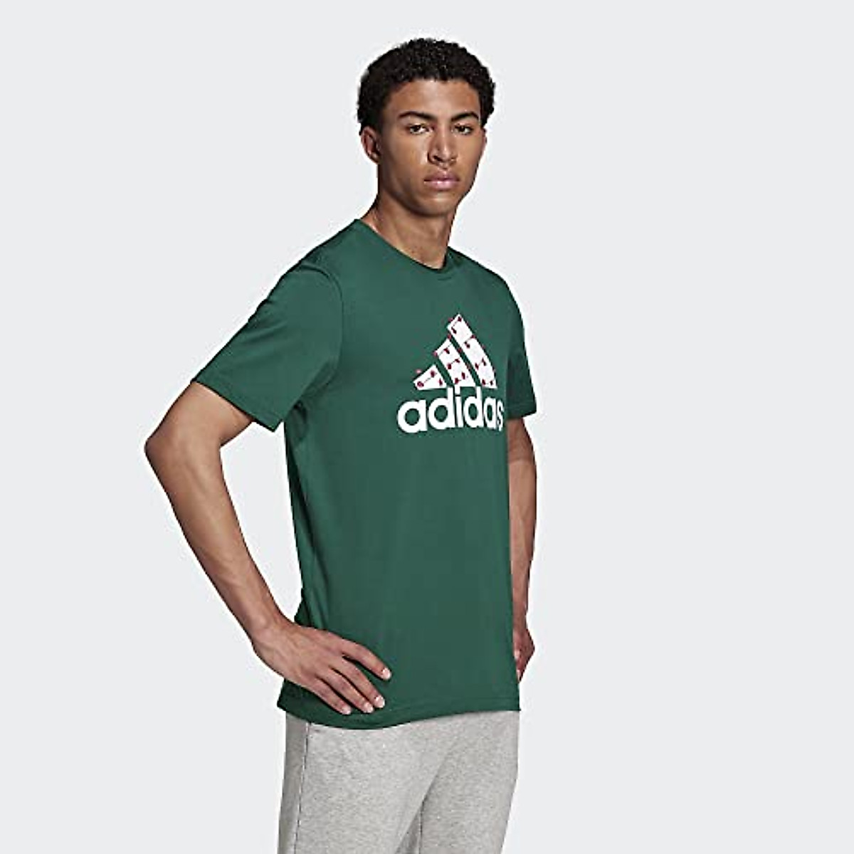 adidas Holiday Lights Tee Collegiate Green/White XL
