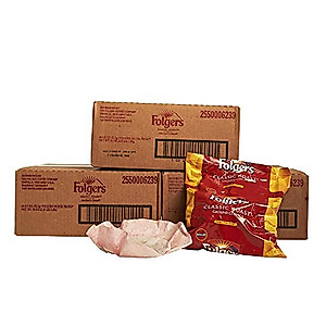 Folgers Classic Roast Filter Packs, Premeasured Ground Coffee and Filter in a Single Pouch, 4 Boxes 160 Count