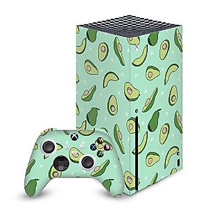 Head Case Designs Officially Licensed Andrea Lauren Design Avocado Art Mix Vinyl Sticker Gaming Skin Case Cover Compatible with Xbox Series X Console and Controller Bundle