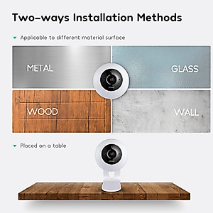 winees Indoor Security Camera, Baby Monitor Wi-Fi Smart Home IP Camera with Motion Detection,2-Way Audio, 2.4GHZ, Night Vision, Multi Installation Cam for Pet, Baby Works with Alexa