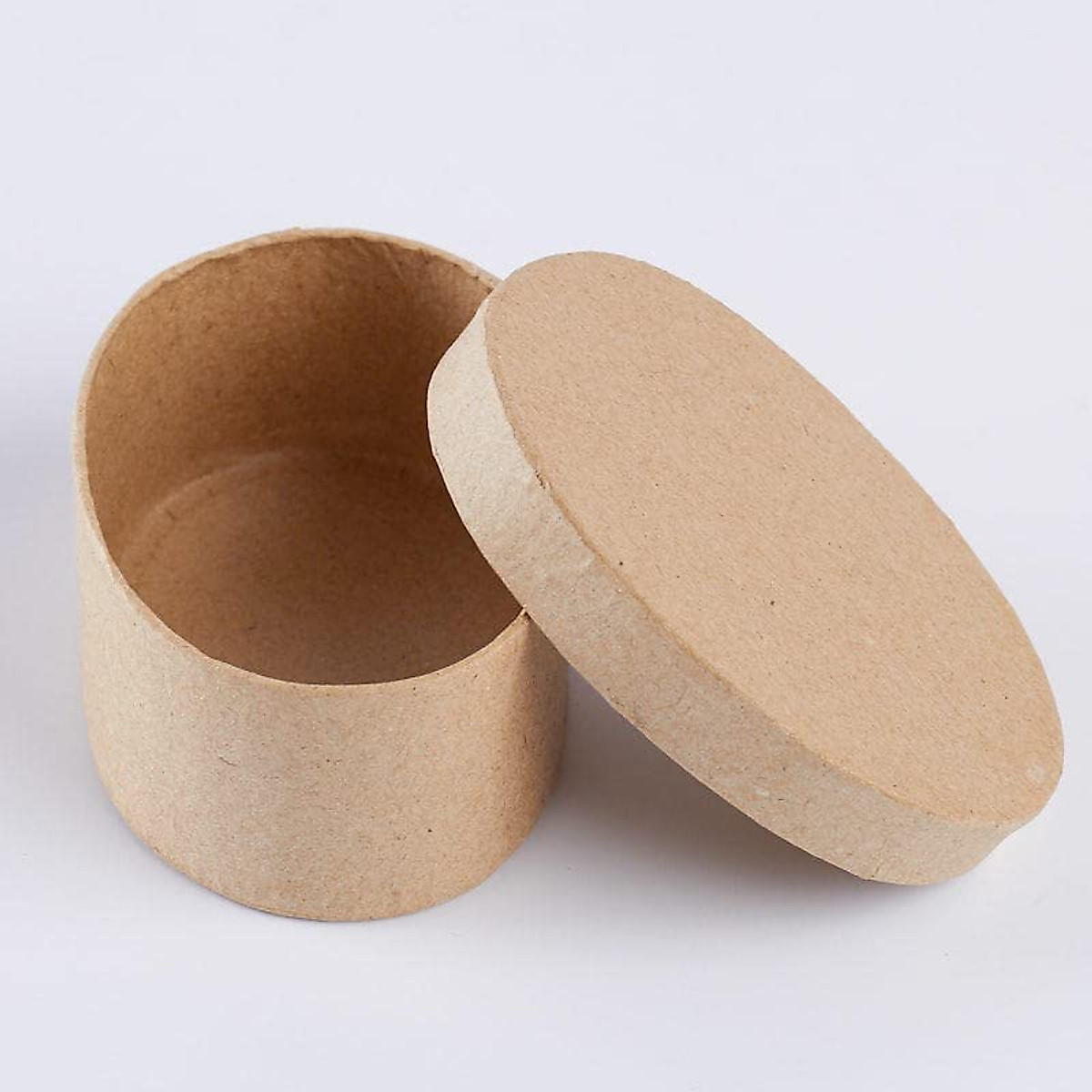 Factory Direct Craft Pack of 24 Paper Mache Oval Boxes - Small Premade Blank Cardboard Boxes with Lids to Paint, Decoupage, and Decorate for Favors, Gifts, Jewelry, and Crafts (3-1/2" x 2-1/2")