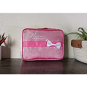 Princess Bible Cover for Girls, Zippered, with Handle, Canvas, Pink, Medium