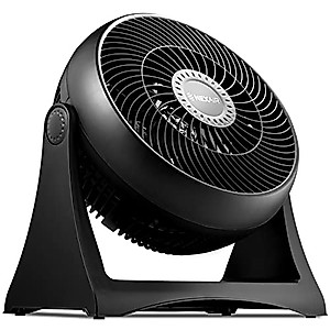 Air Circulator Portable Turbo Fan, 3 Speed Adjustable Desk Powers Cool Air-Waves Up To 25ft, Made Of Durable Material, Great Office & Living Room, NF006-BK8, 4'' W x 10'' L x 10 H, Black