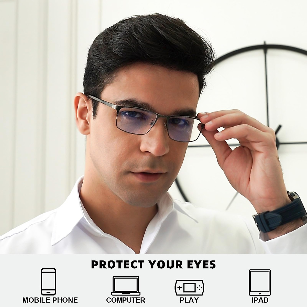 LADEESSE 3-Pack Reading Glasses Blue Light Blocking, TR90 Reading Glasses for Women Men Anti Glare Filter Lightweight Eyeglasses (3-Pack Black, 2.5)