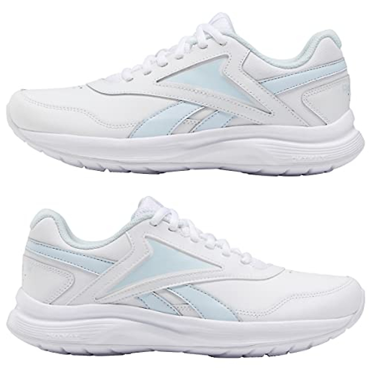 Reebok Women's Walk Ultra 7 DMX Max Shoe, White/Glass Blue/Collegiate Royal, 9